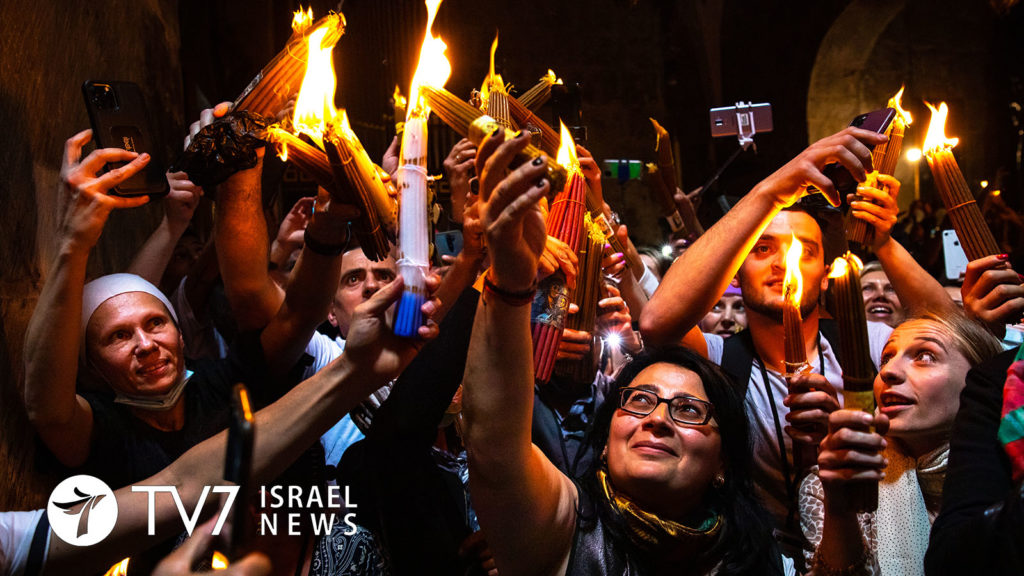 Christian Holy Fire marked in Jerusalem - TV7 Israel News